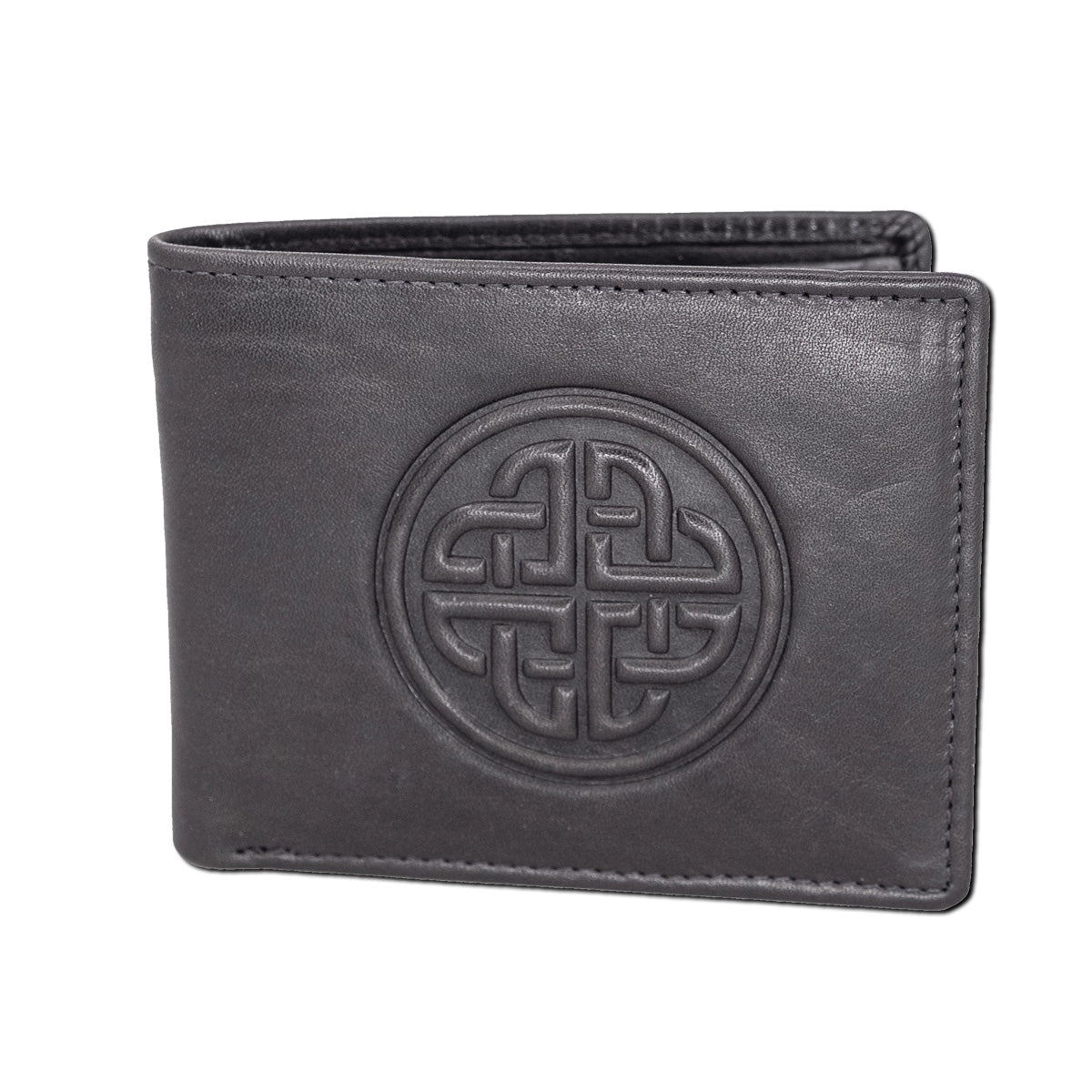 Conan Hand Stamped Leather Wallet - Black